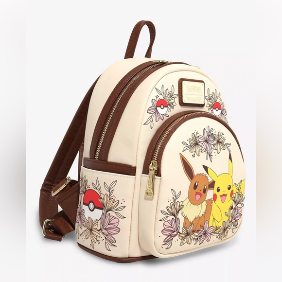 Loungefly | Bags | Loungefly Pokmon Pikachu Eevee Floral Mini Backpack ...
